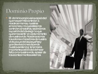 Dominio Propio | PPT