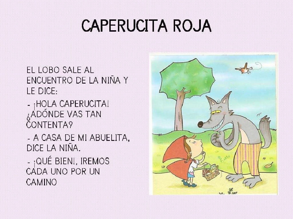 CUENTO DE CAPERUCITA ROJA