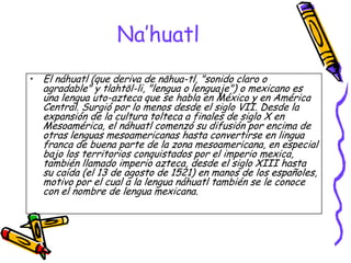 Lengua Nahuatl | PPT