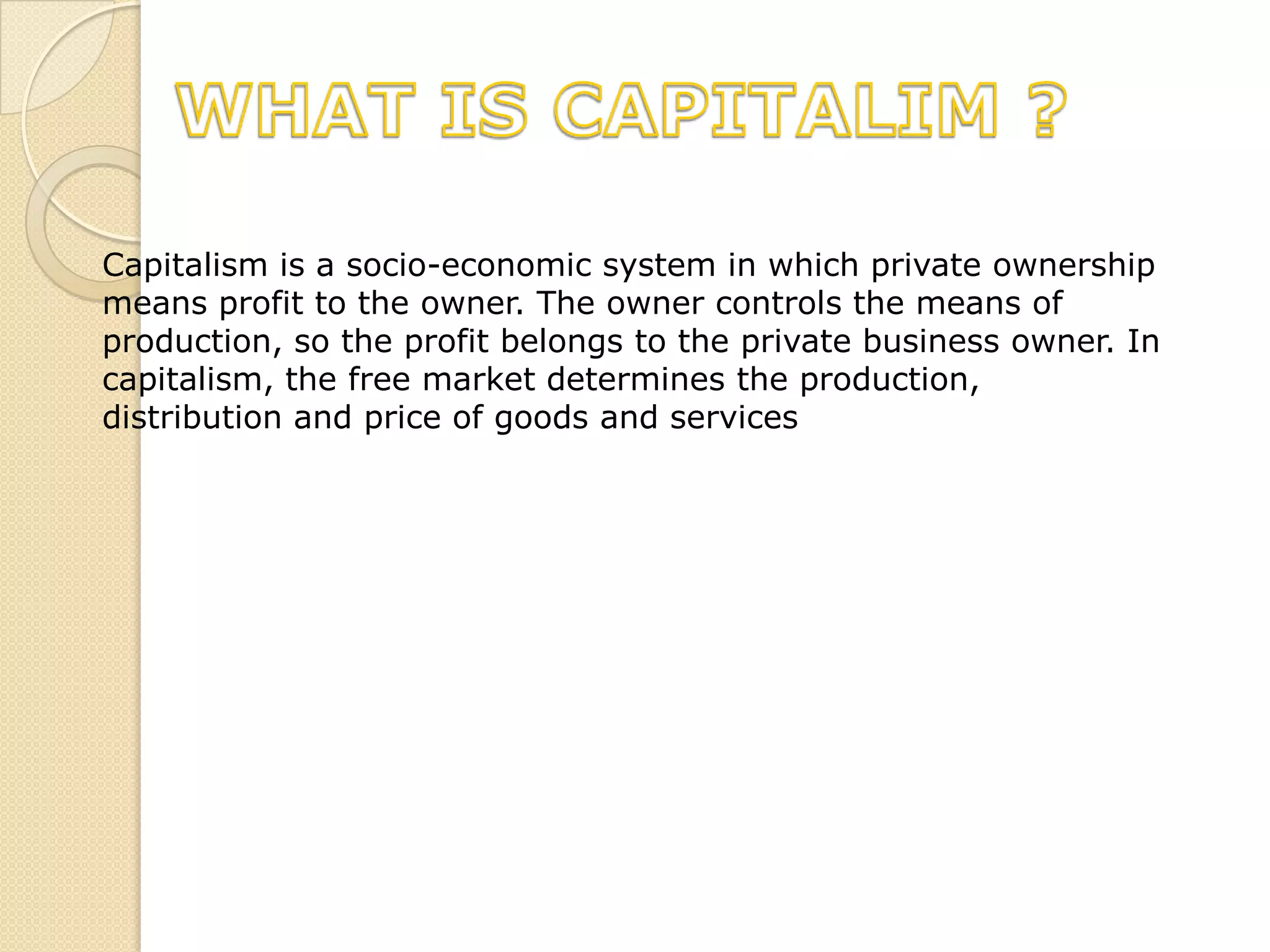 MERCANTILISM VS CAPITALISM | PPTX
