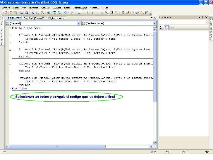 Como crear una calculadora simple Como crear una calculadora simple