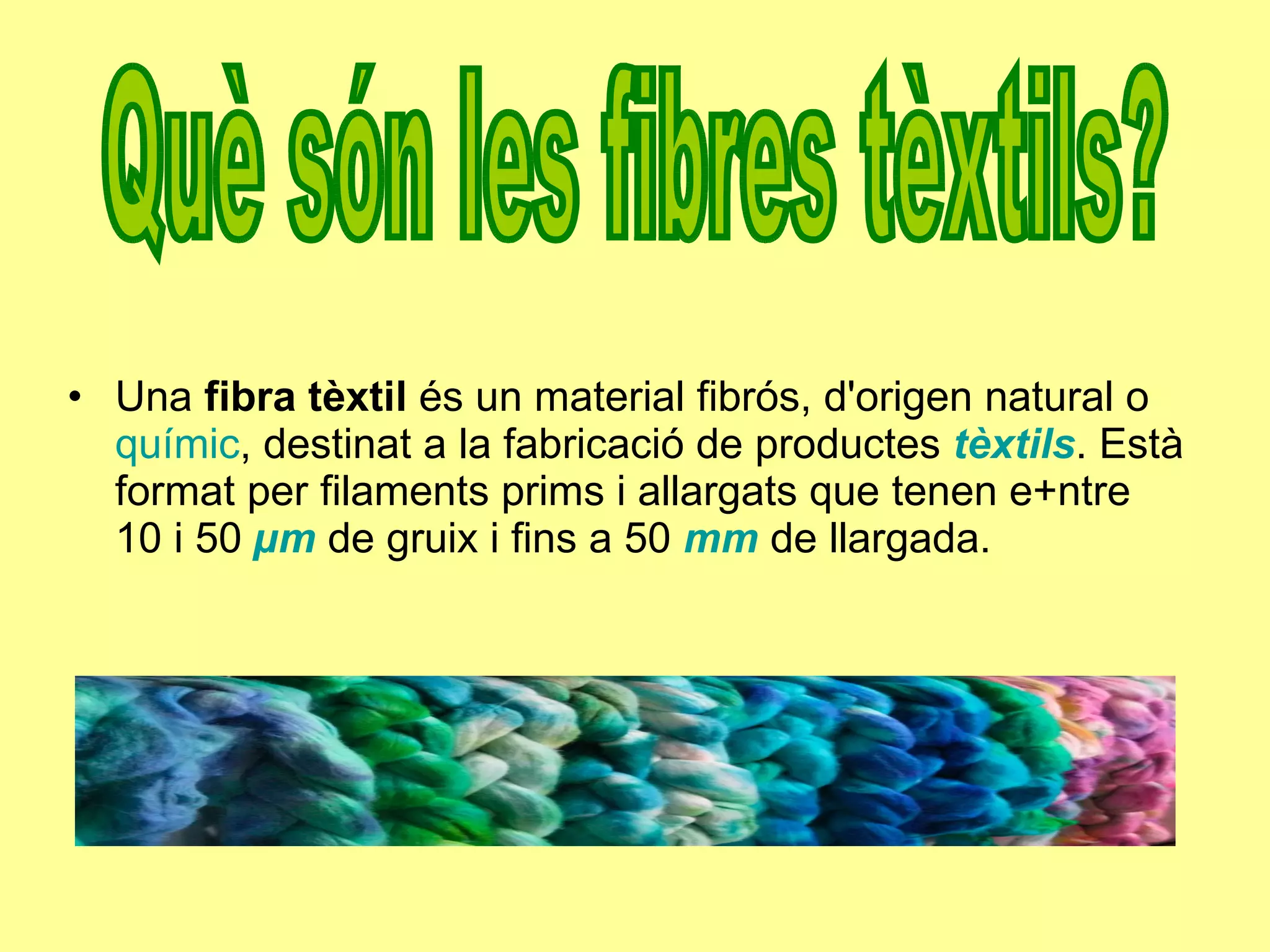 LES FIBRES TÈXTILS | PPT