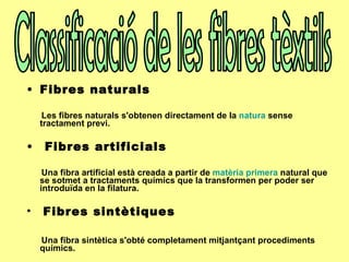 LES FIBRES TÈXTILS | PPT