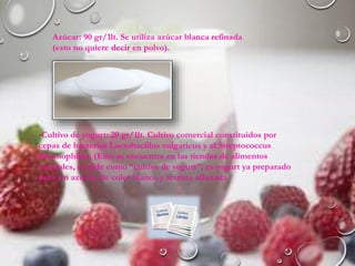 elaboración del yogurt | PPTX