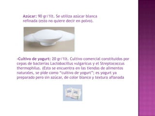 Pasos para elaborar un yogurt | PPTX