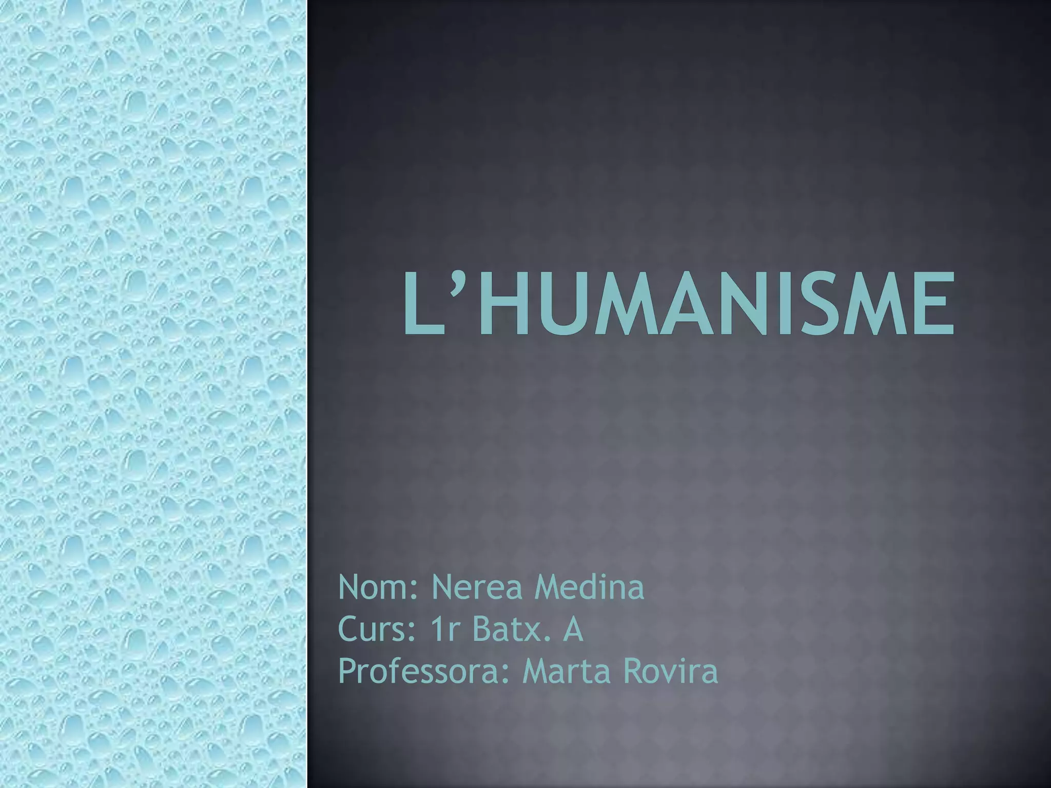 L'humanisme | PPTX