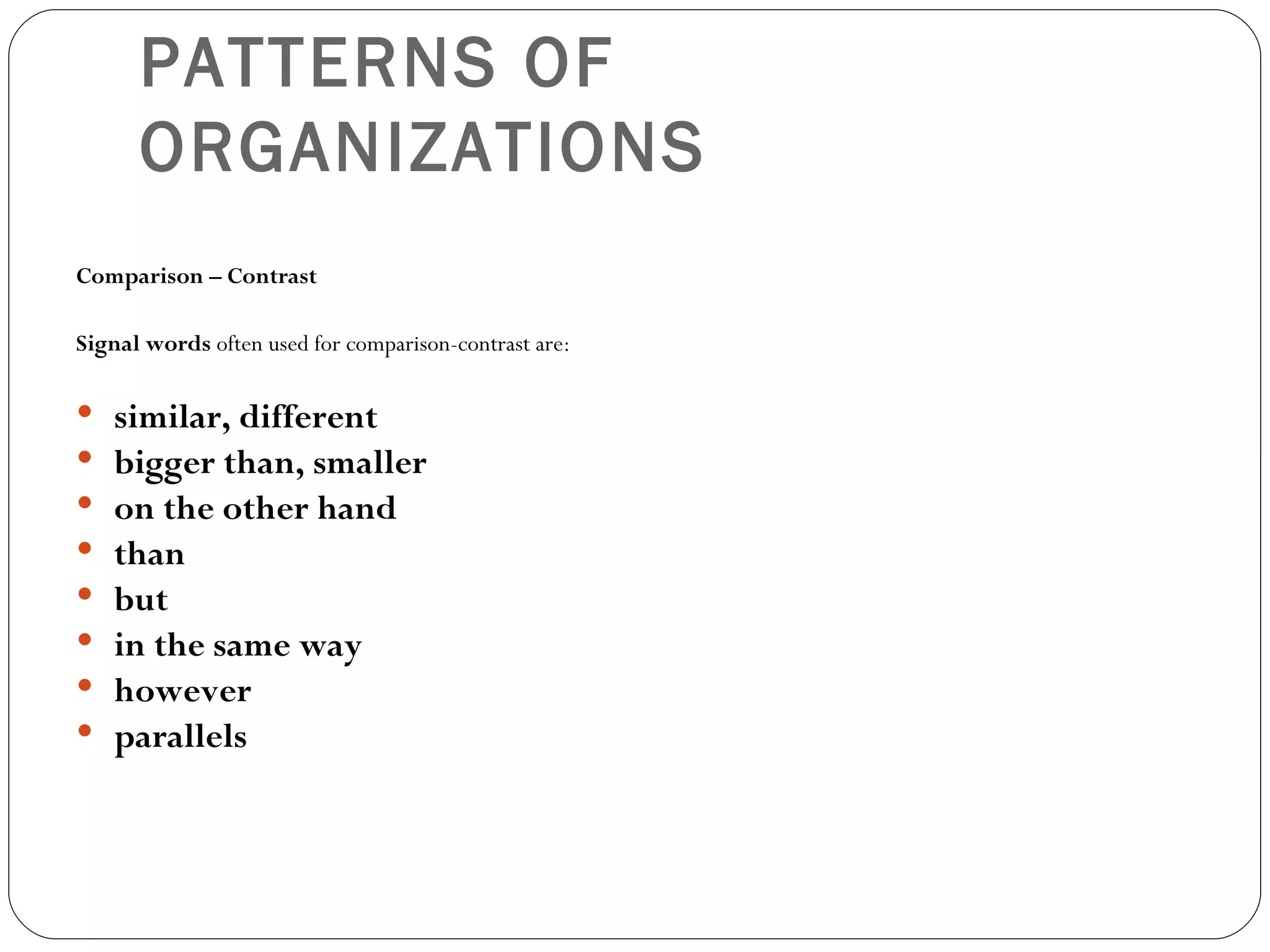 pattern of organization | PPT