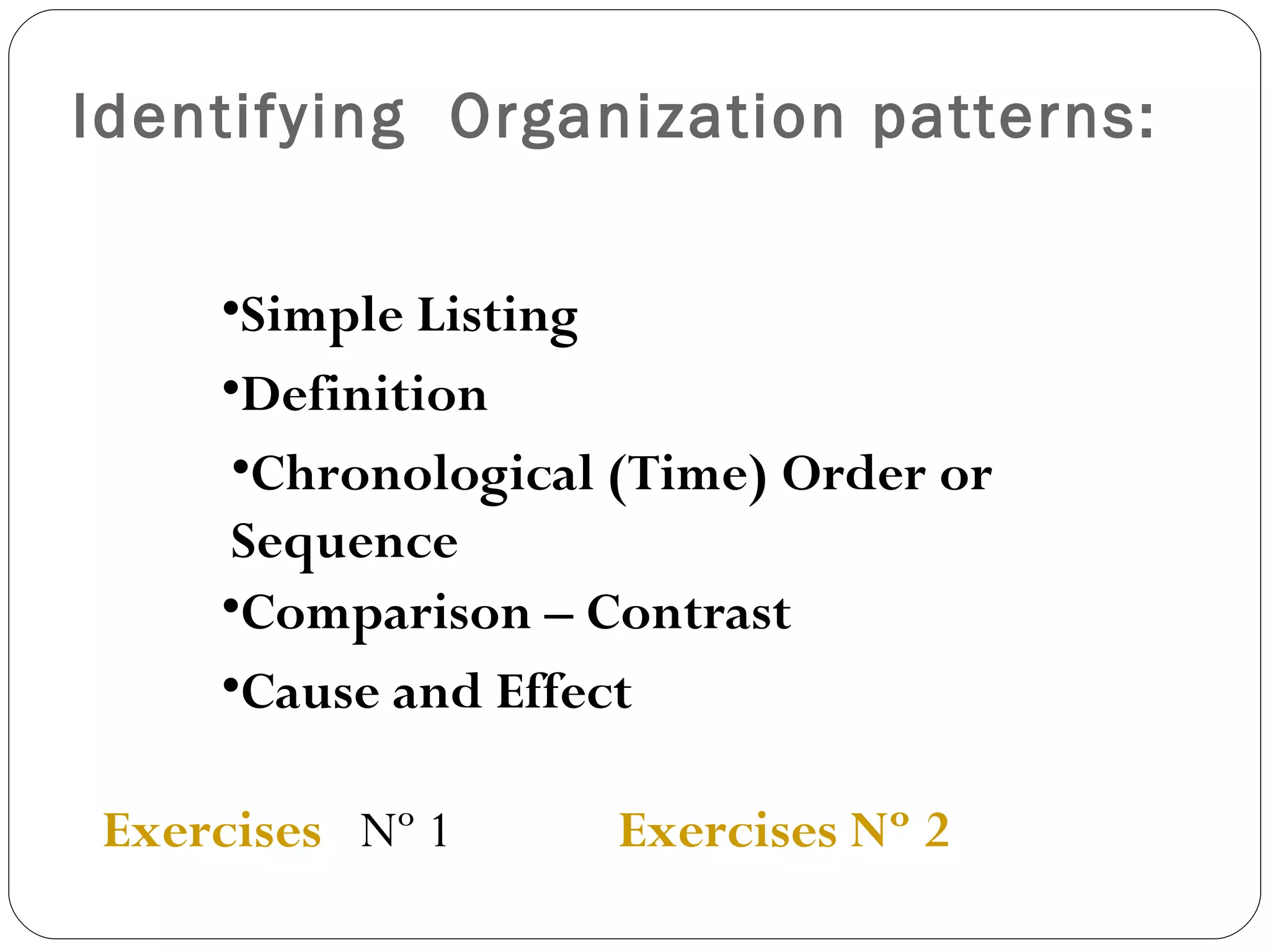 pattern of organization | PPT