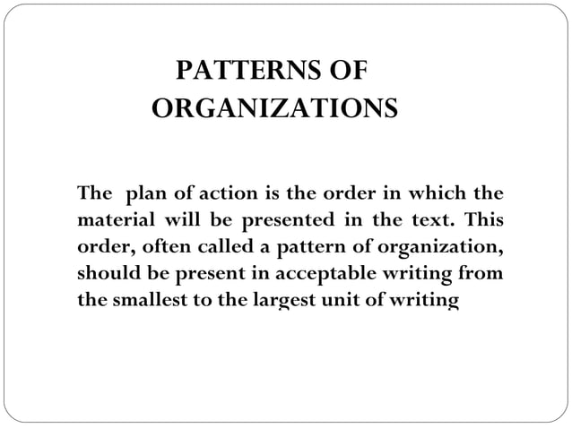 pattern of organization | PPT