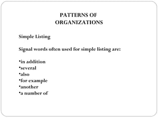 pattern of organization | PPT