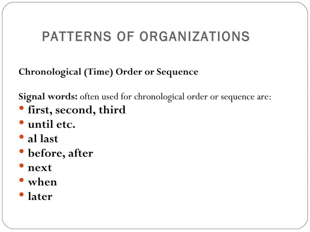 pattern of organization | PPT