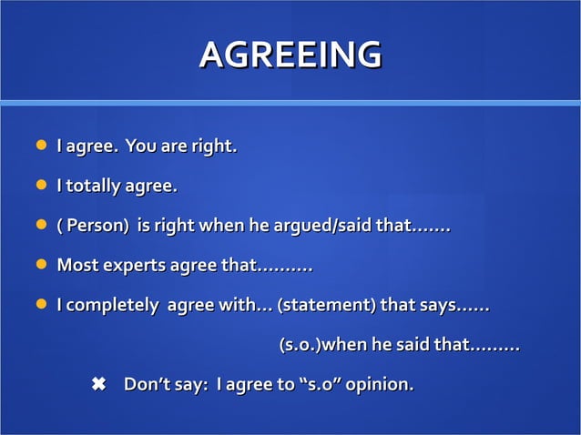 Agreeing / Disagreeing | PPT | Political Issues & policy | Politics