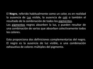 El color Negro | PPTX