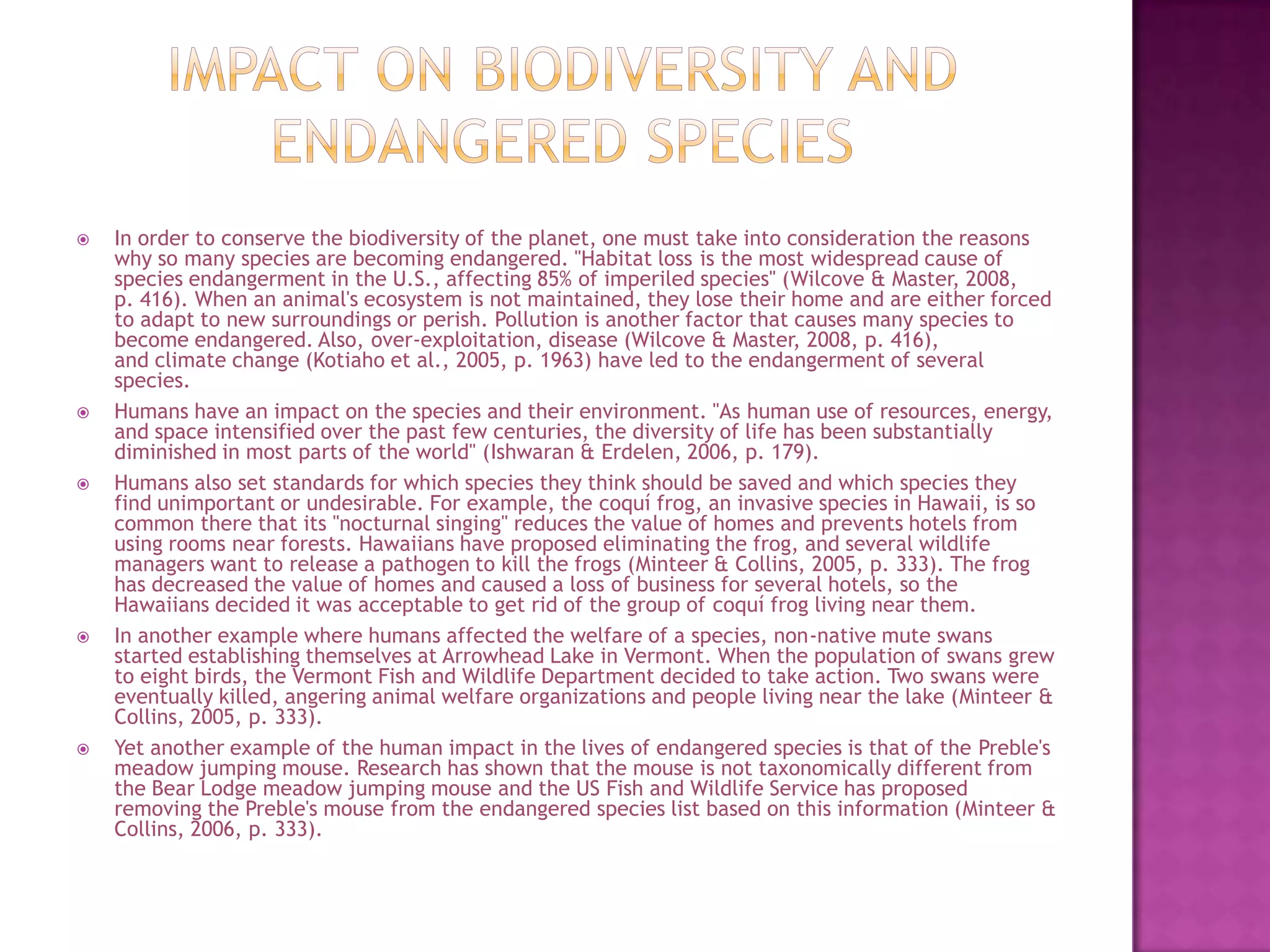 Endangered Species | PPTX