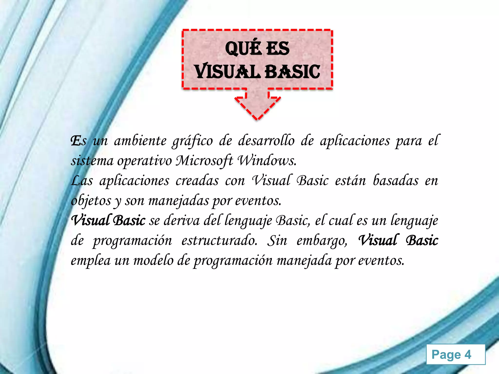 Generalidades de Visual Basic | PPTX