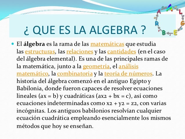 ÁLGEBRA