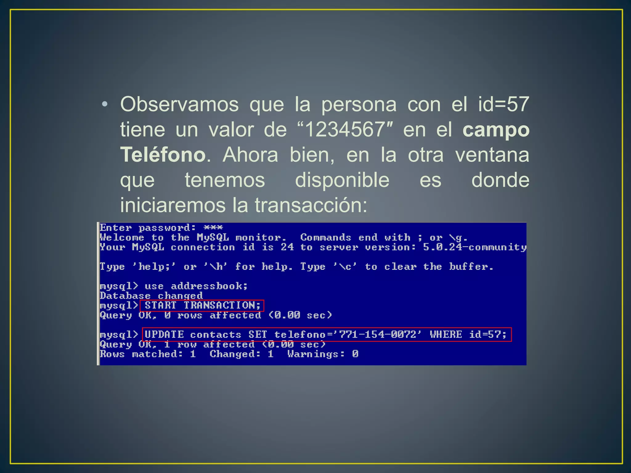 Base de datos Transaccional | PPTX | Databases | Computer Software and ...