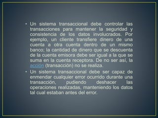 Base de datos Transaccional | PPTX