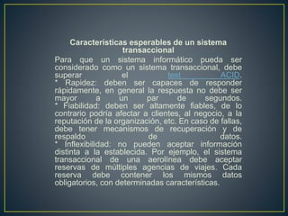Base de datos Transaccional | PPTX