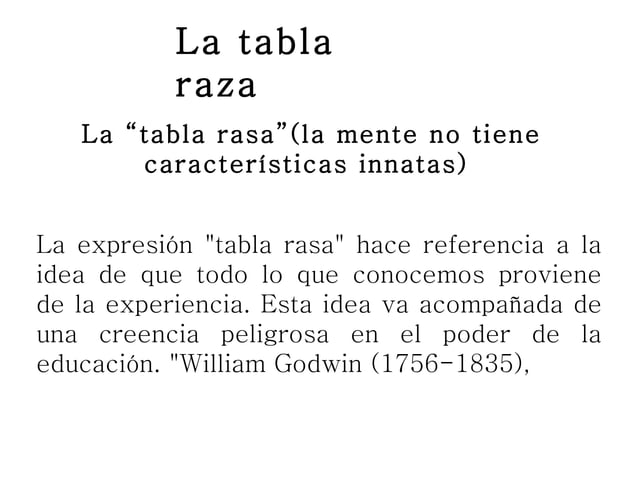 TABLA RASA | PPT | Science
