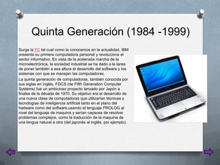 Generaciones del computador | PPTX
