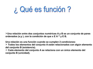 ¿Qué es Función? Matemáticas. | PPT