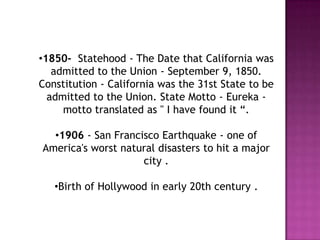 History of California | PPT