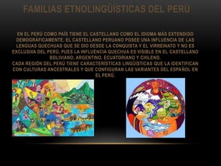 Diversidad Linguistica en el Perù | PPTX