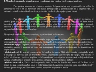Modelos para el Desarrollo Organizacional | PPT
