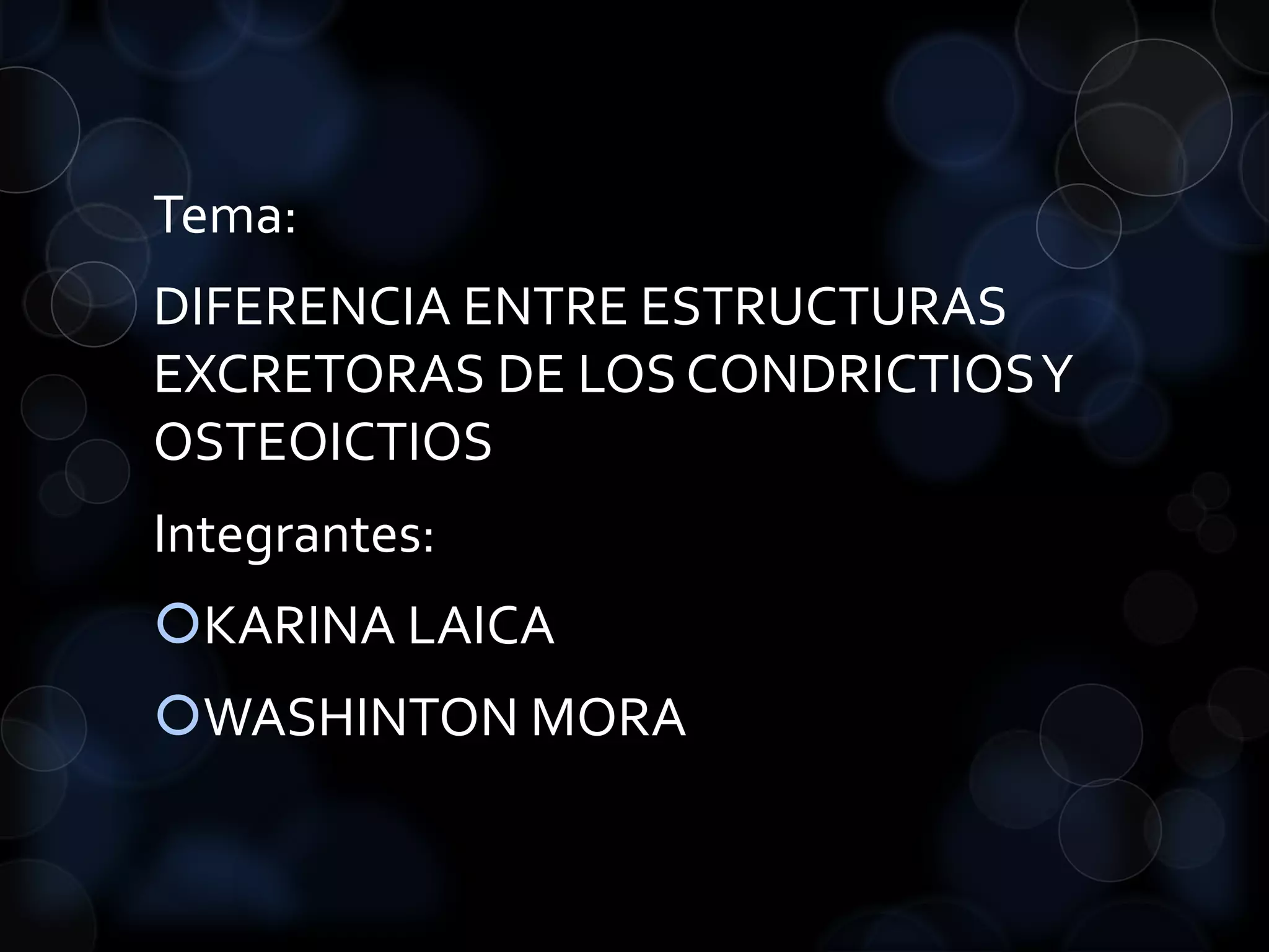 DIFERENCIA ENTRE ESTRUCTURAS EXCRETORAS DE LOS CONDRICTIOS Y ...