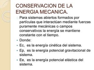 Energía mecánica | PPTX