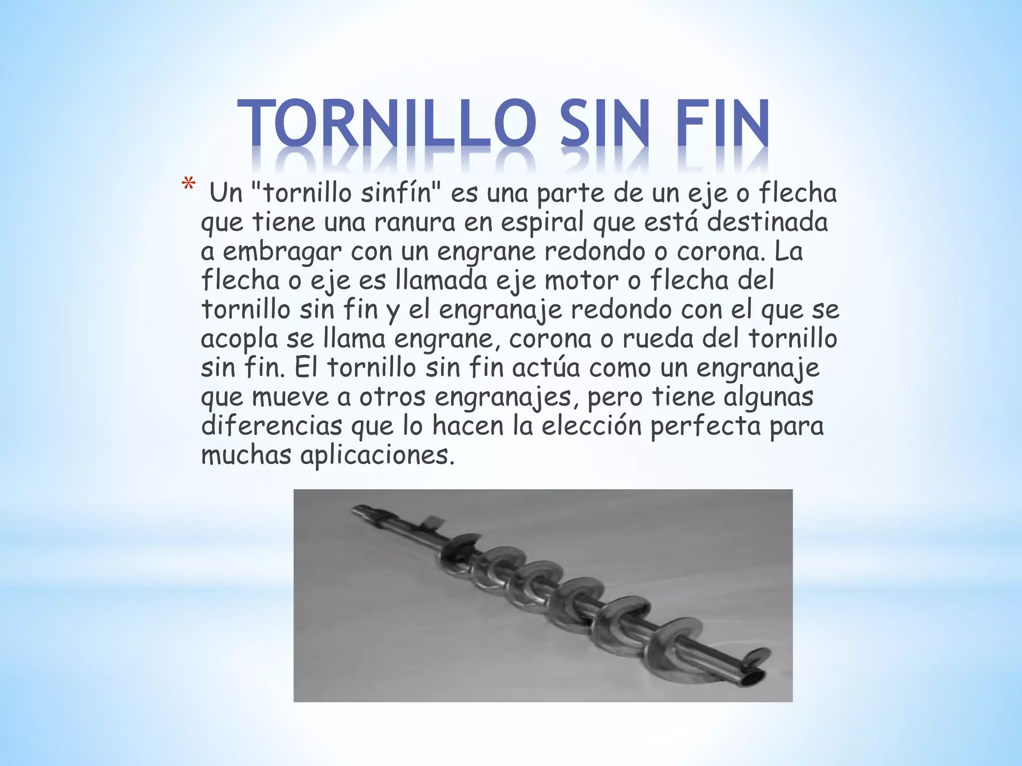 Tornillo Y Tornillo Sin Fin... | PPT | Descarga Gratuita
