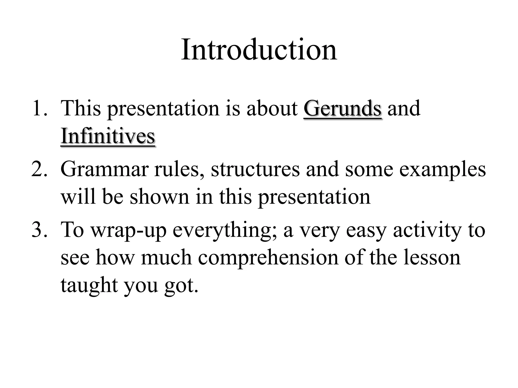 Gerunds and Infinitives | PPTX