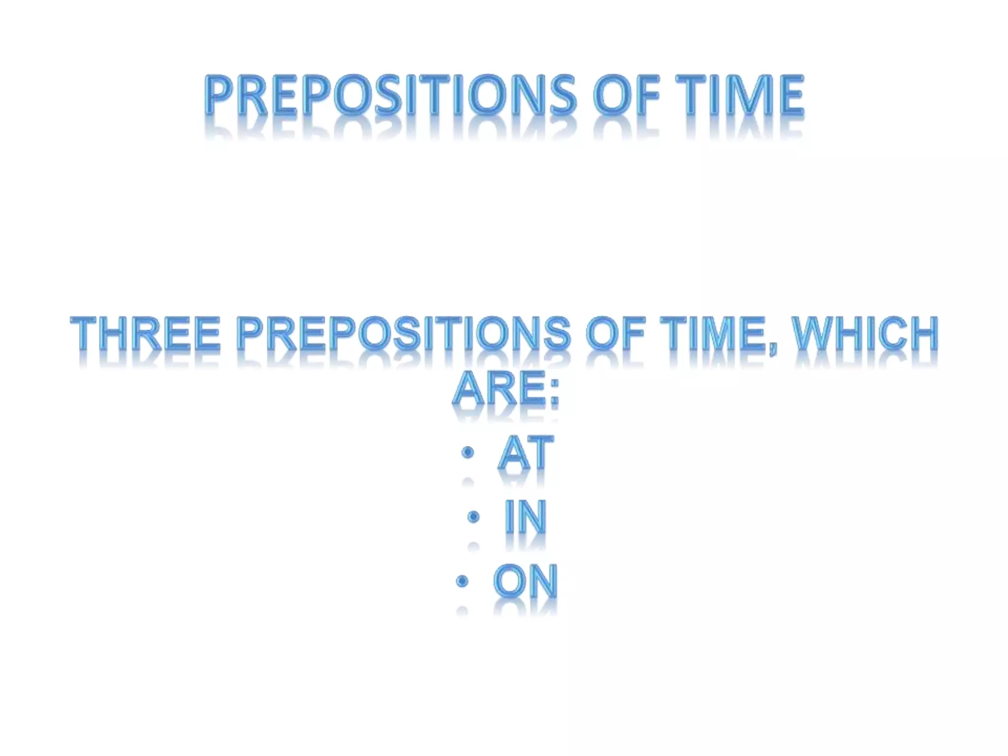 Prepositions of time | PPTX