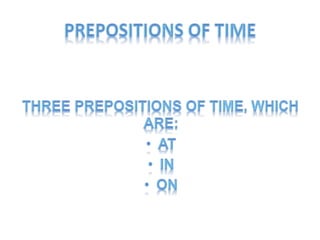 Prepositions of time | PPTX