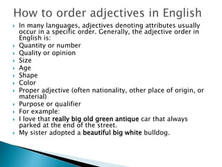 Abjective order | PPT