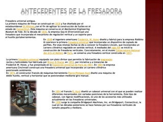 la fresadora y su historia | PPTX
