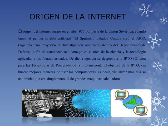 ORIGEN DE LA INTERNET | PPTX