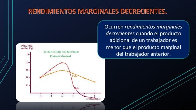 LA LEY DE LOS RENDIMIENTOS MARGINALES DECRECIENTES