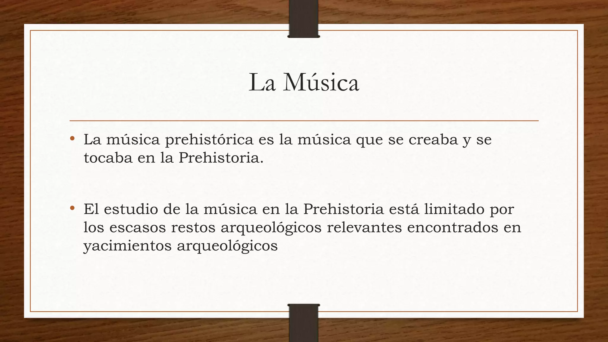 La música en la prehistoria | PPT