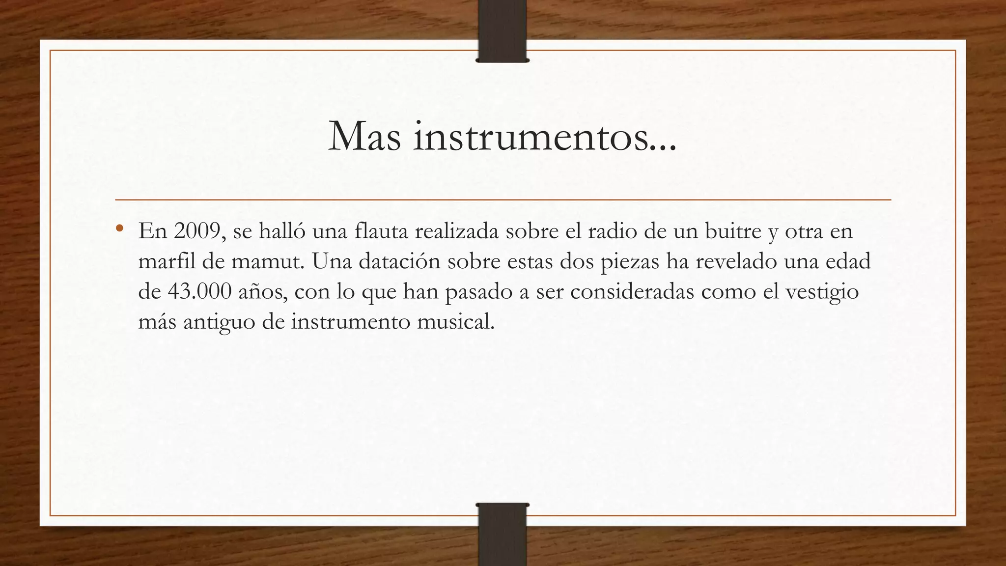 La música en la prehistoria | PPT