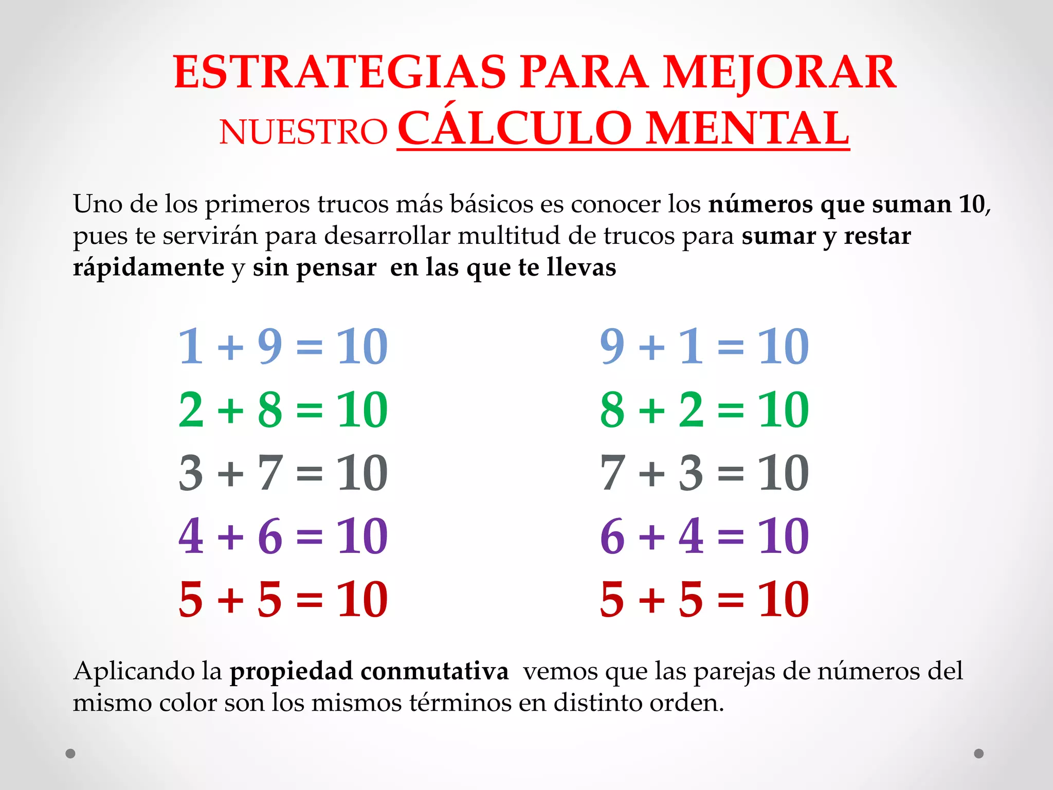 Cálculo mental | PPTX