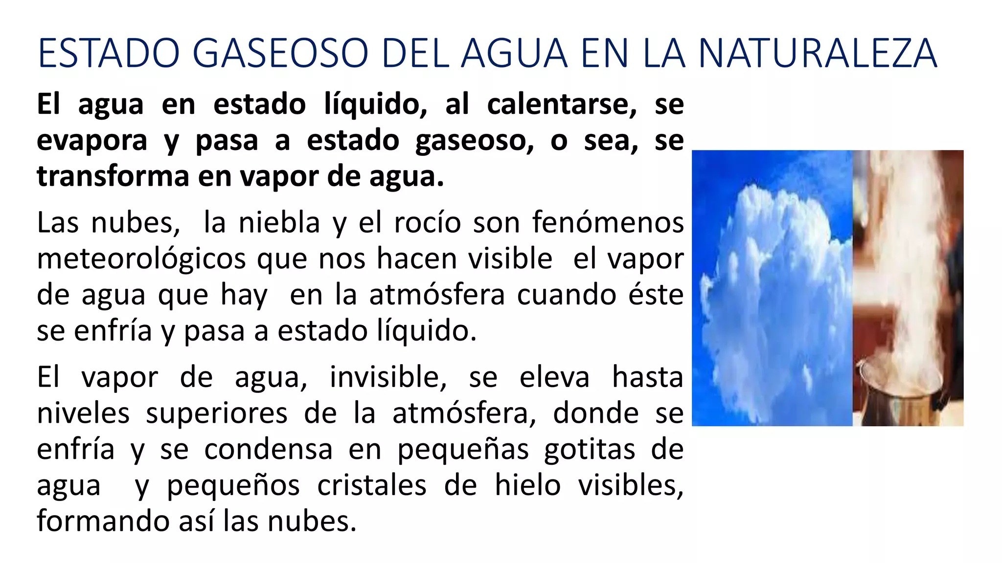 LOS ESTADOS DEL AGUA EN LA NATURALEZA | PPTX | Geography | Science