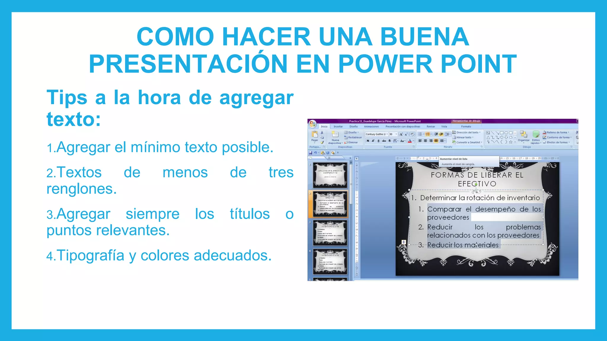 Como hacer una buena presentación en Power point | PPT