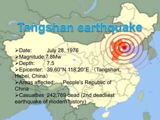 Tangshan Earthquake Map