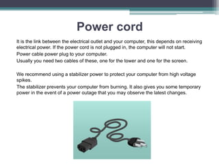 Parts of a computer | PPTX | Computer Peripherals | Computing