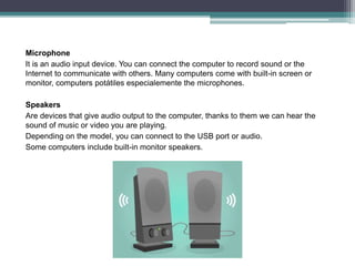 Parts of a computer | PPTX | Computer Peripherals | Computing