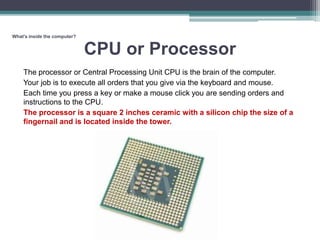 Parts of a computer | PPTX | Computer Peripherals | Computing