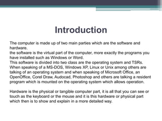 Parts of a computer | PPTX | Computer Peripherals | Computing