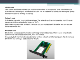Parts of a computer | PPTX | Computer Peripherals | Computing